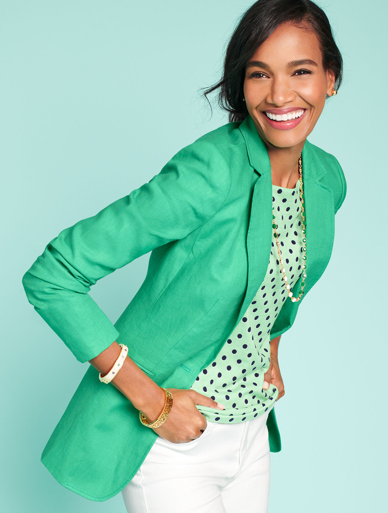 Classic Linen Blazer - Solid | Talbots
