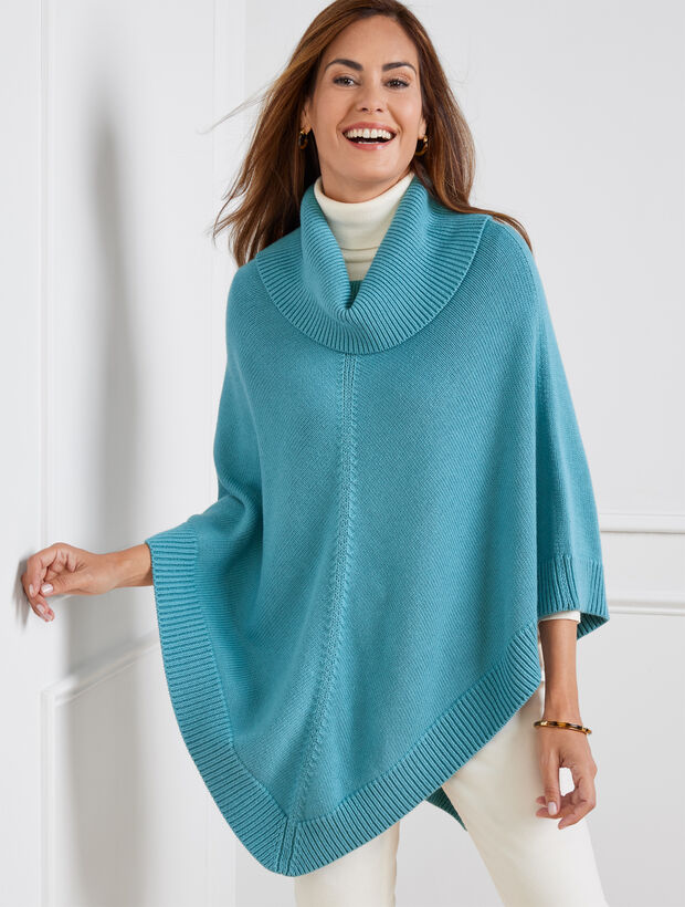 Jersey Triangle Poncho | Talbots