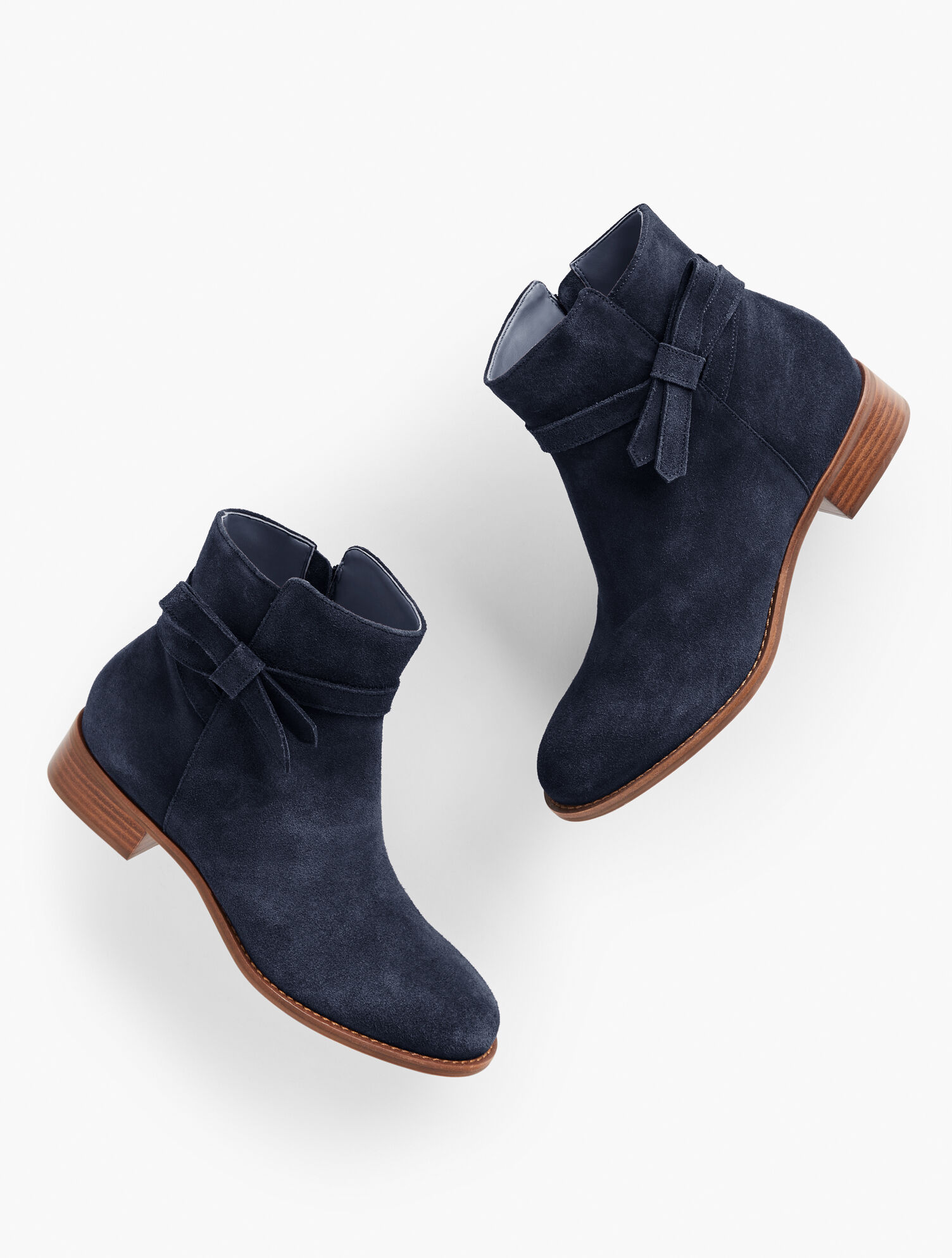 Tish Tie Suede Ankle Boot | Talbots