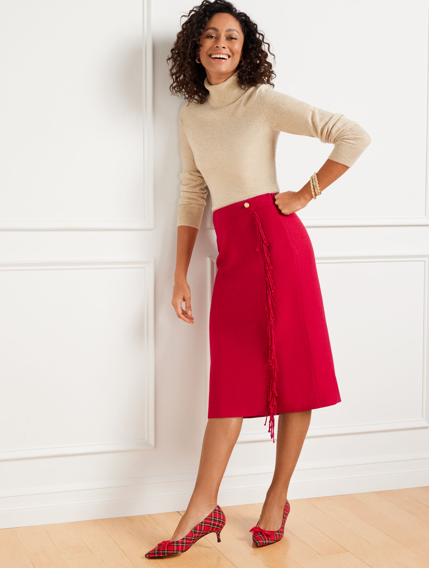 Fringe Wrap Skirt | Talbots