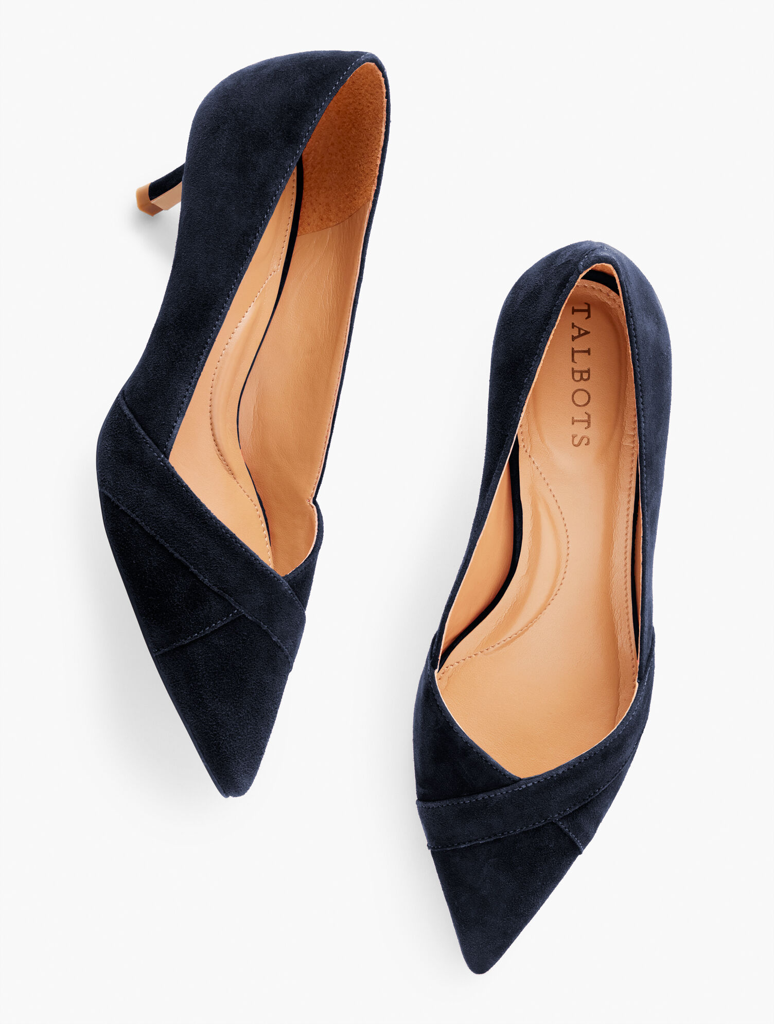 Erica Suede Kitten Heel Pumps | Talbots