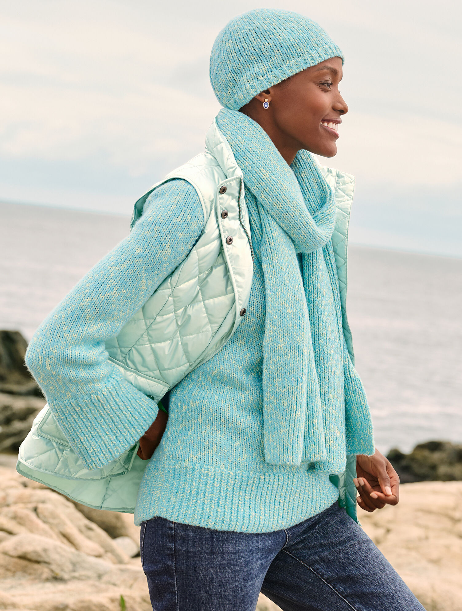 Shaker Stitch Hat - Marl | Talbots