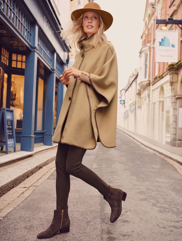 Tailored Wool Cape | Talbots