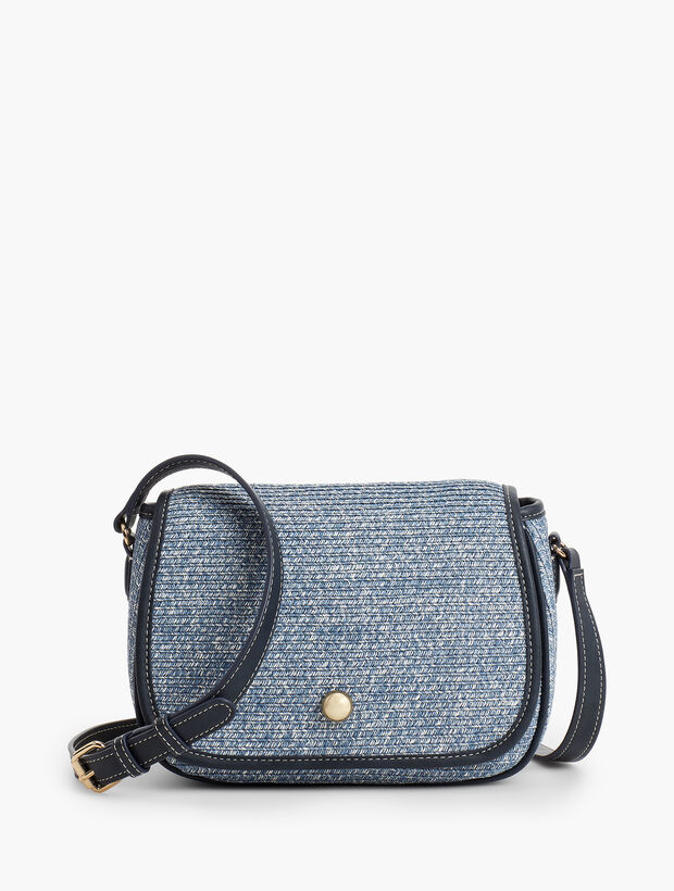 Packable Paper-Straw Crossbody Bag | Talbots