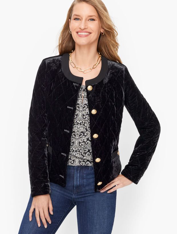 Velvet Quilted Jacket | Talbots