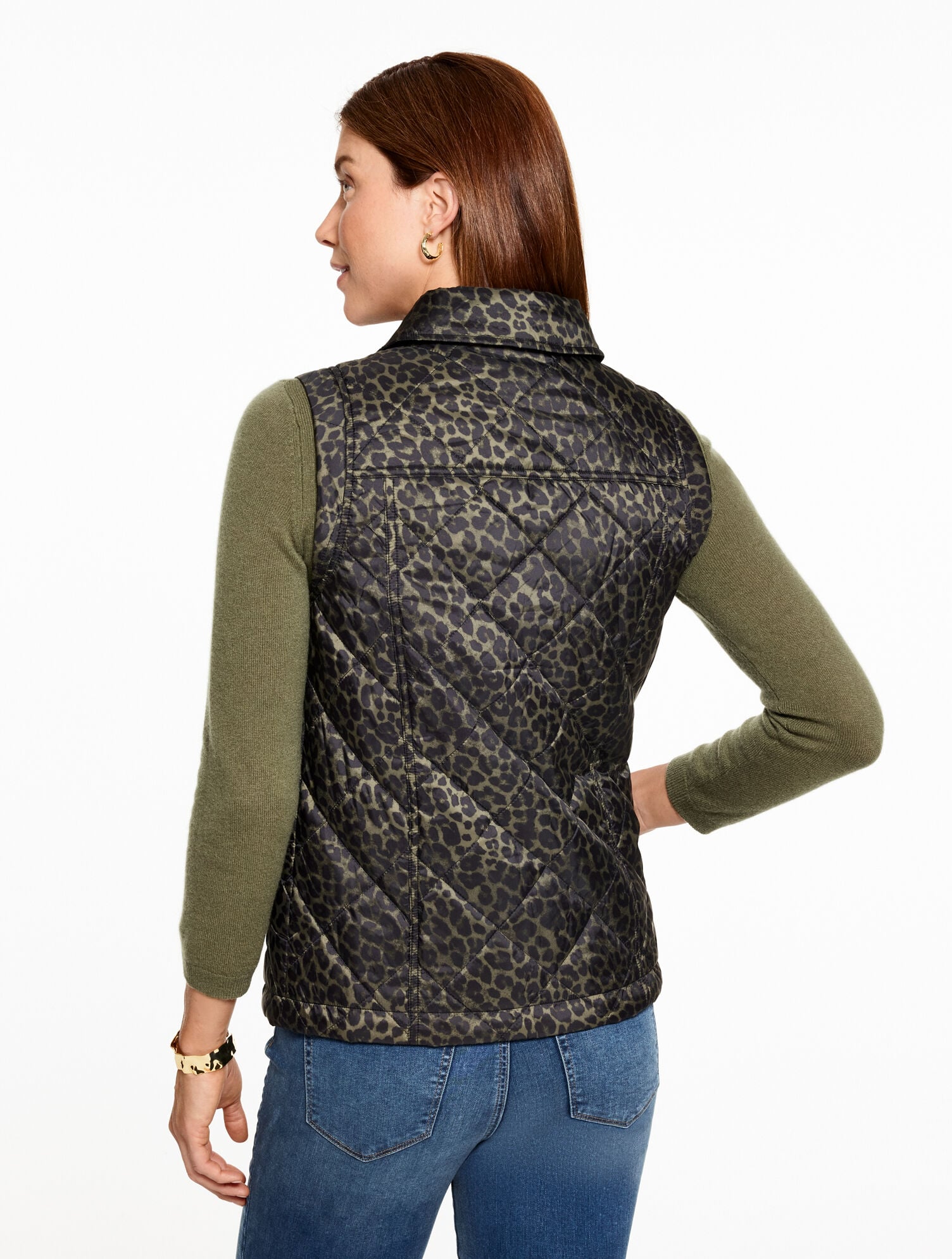 Quilted Barn Vest - Allover Animal | Talbots