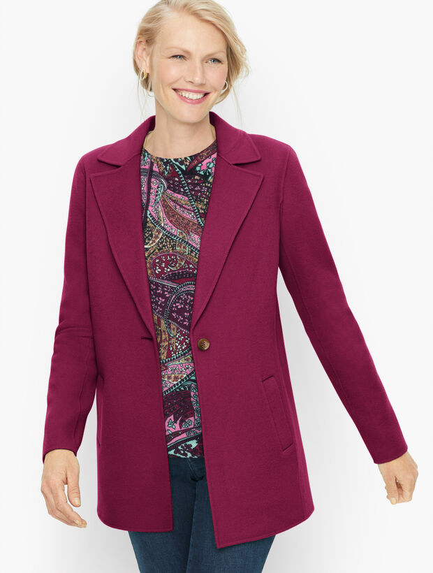 Double Faced Wool Blend Blazer | Talbots