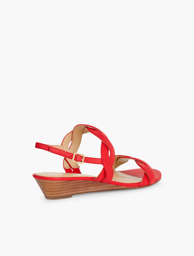 Capri Twist Mini Wedge Sandals - Nappa Leather | Talbots