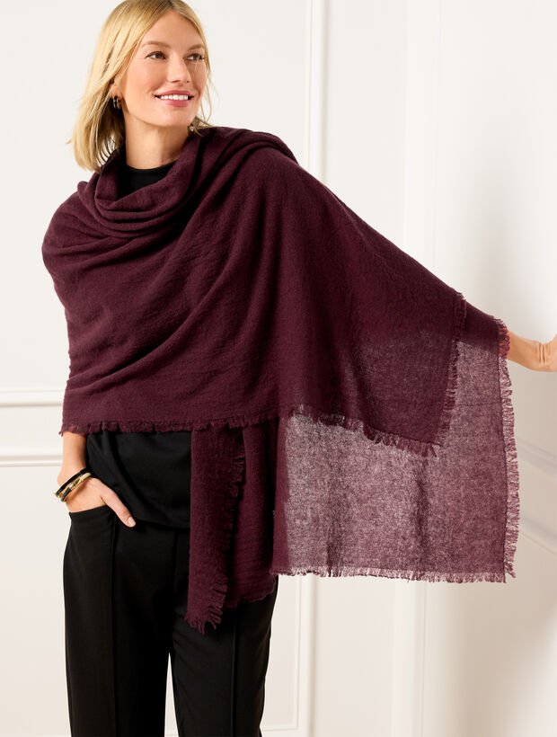 Fringe Wool Wrap | Talbots