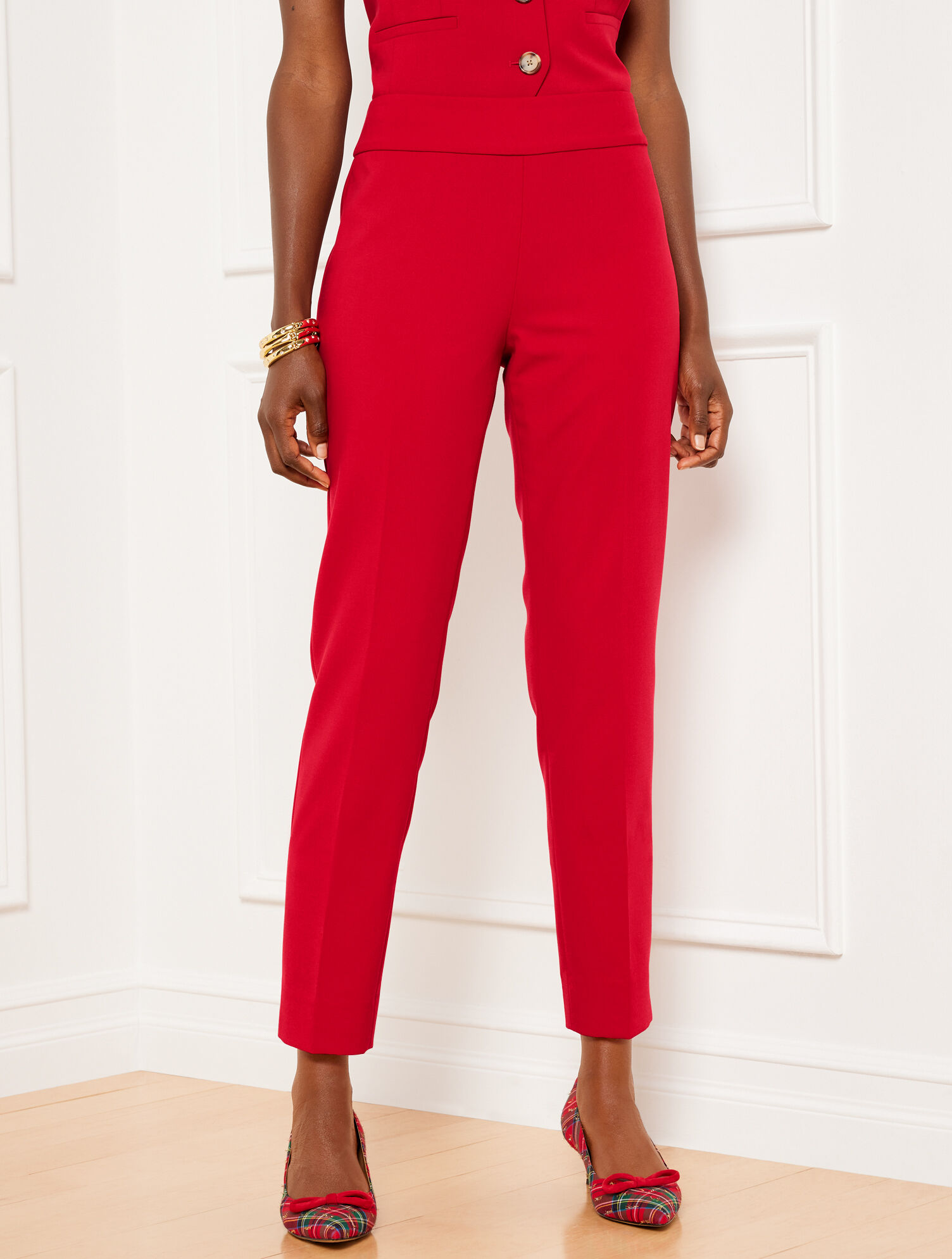 Slim Ankle Luxe Double Cloth Pants | Talbots
