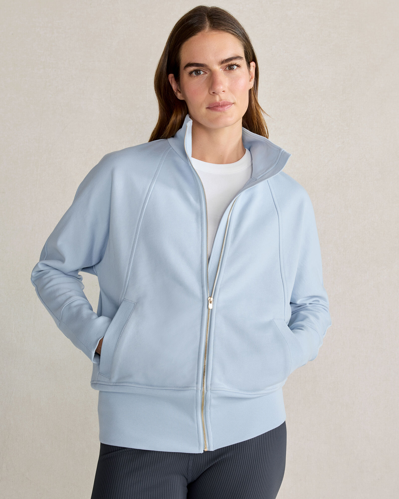 Organic Cotton Terry Full-Zip Jacket | Talbots