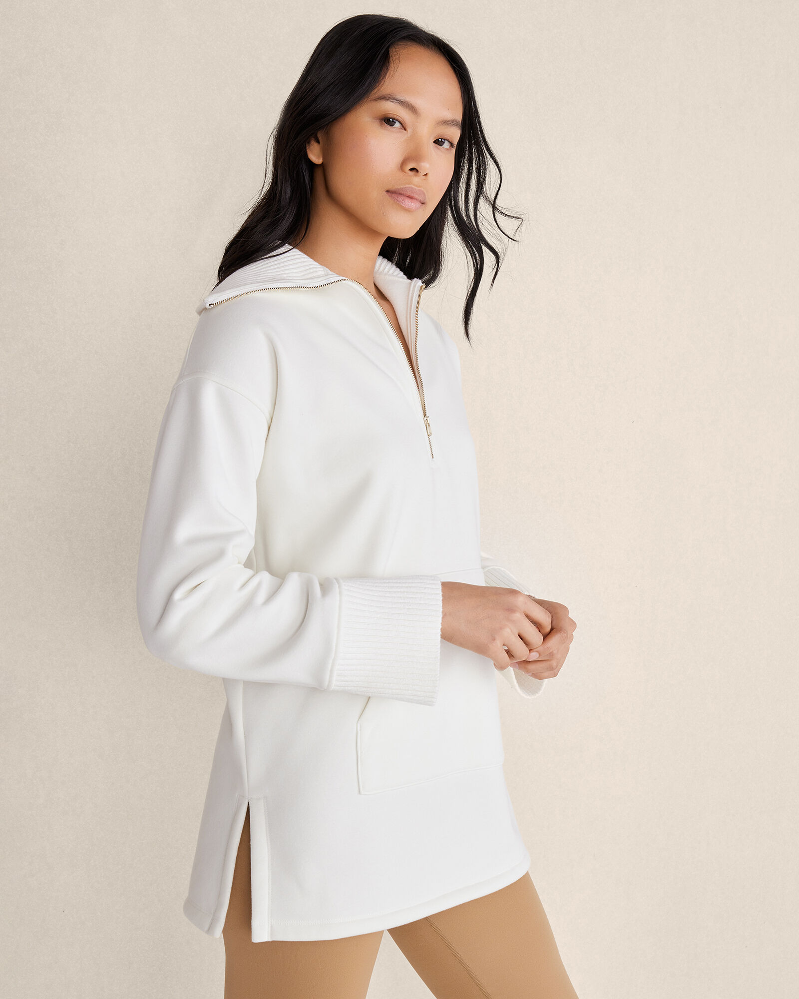 Cozy Fleece Half-Zip Tunic | Haven Well Within