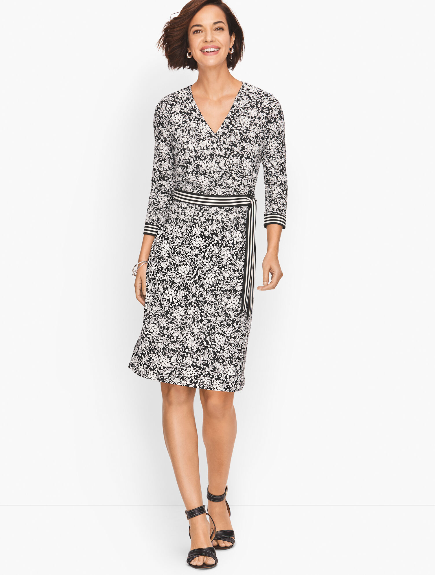 Faux Wrap Knit Dress | Talbots