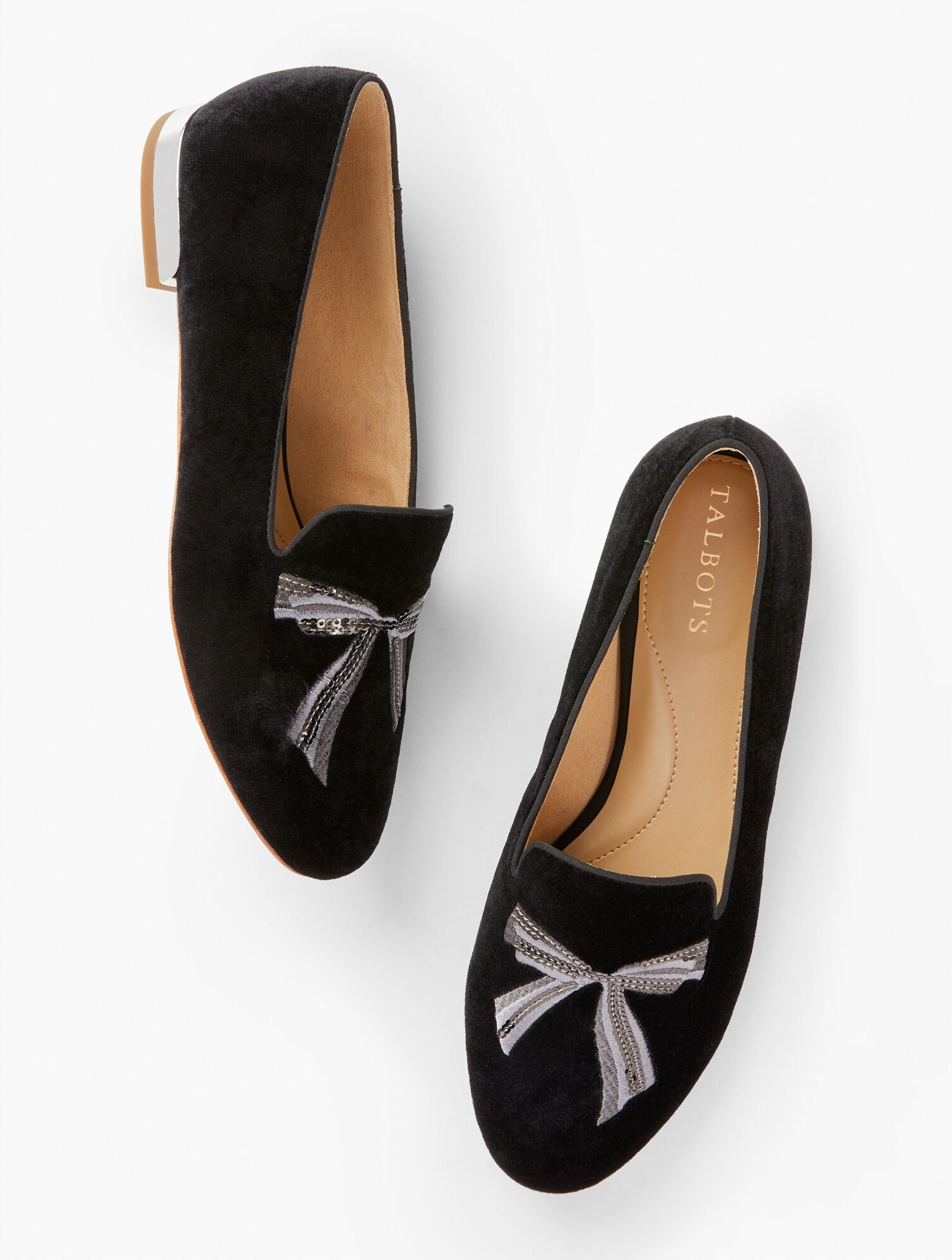 Ryan Embroidered Velvet Loafers | Talbots