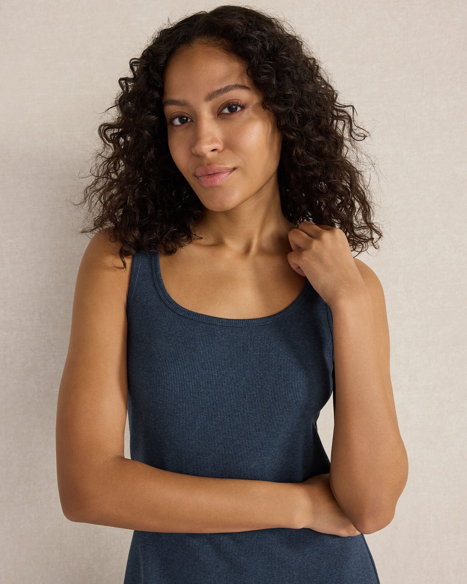 Organic Cotton Rib Knit Midi Dress | Haven Well Within