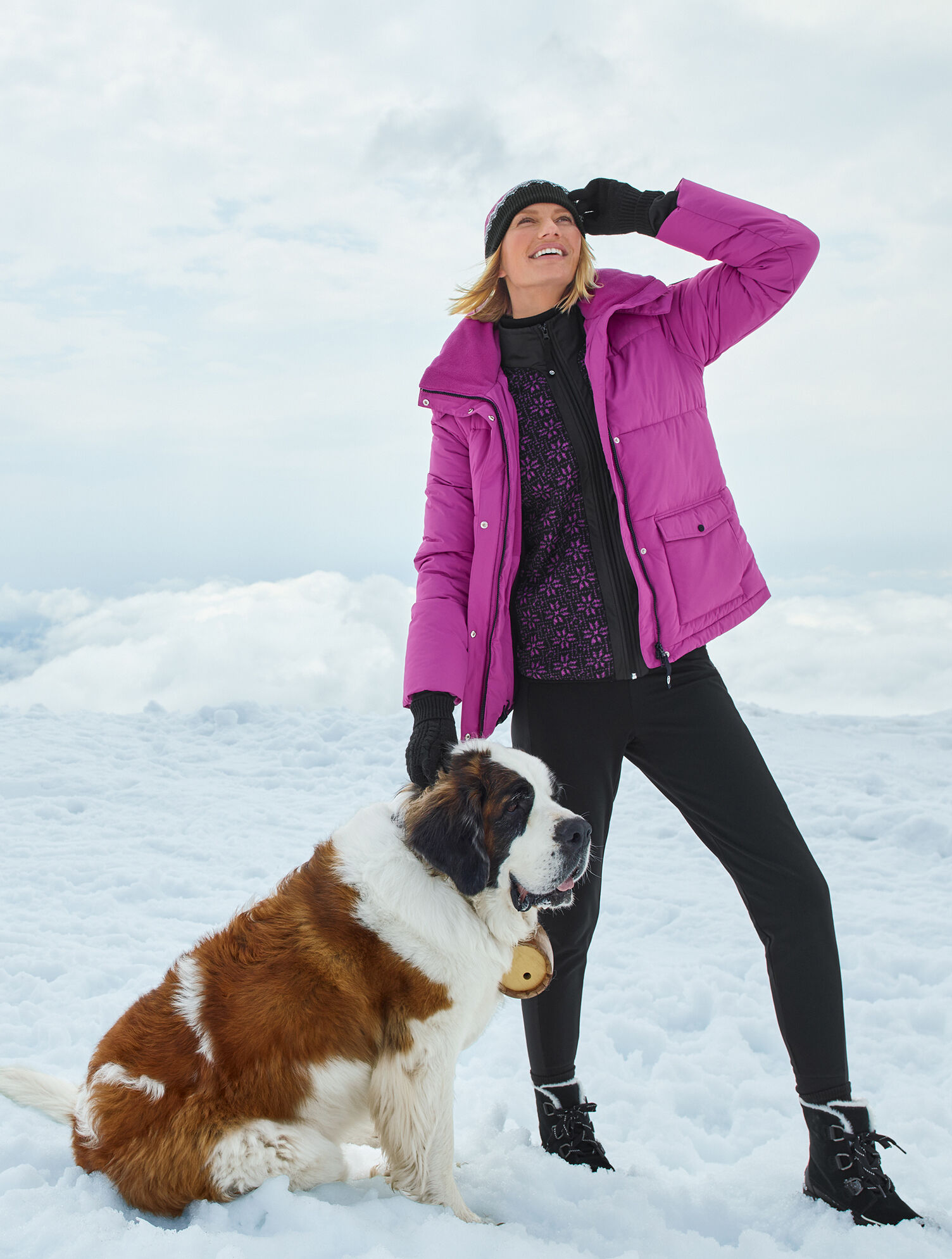 Fleece-Lined Hooded Quilted Puffer Coat | Talbots