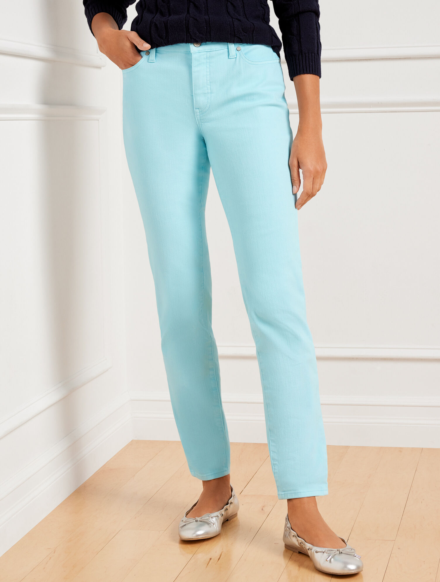 Slim Ankle Jeans - Garment Dye - Curvy Fit | Talbots
