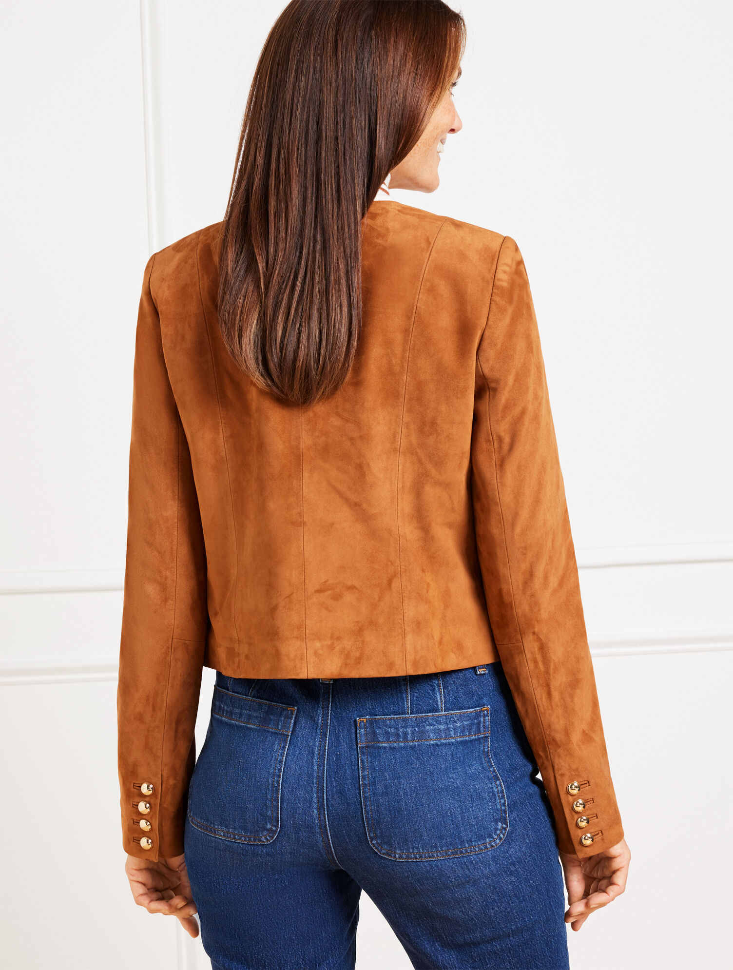 Suede Cropped Jacket | Talbots