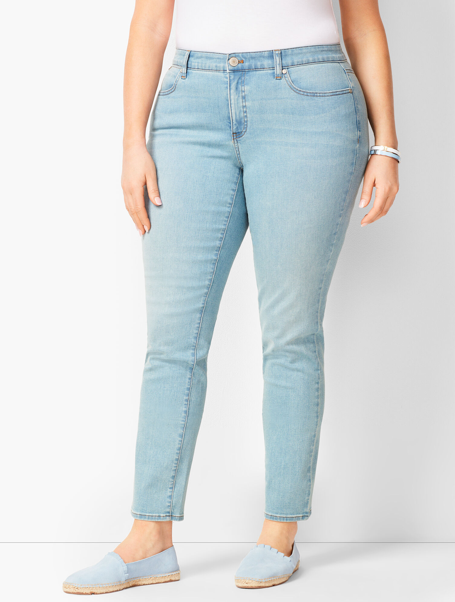 Plus Size Slim Ankle Jeans - Solar Wash | Talbots