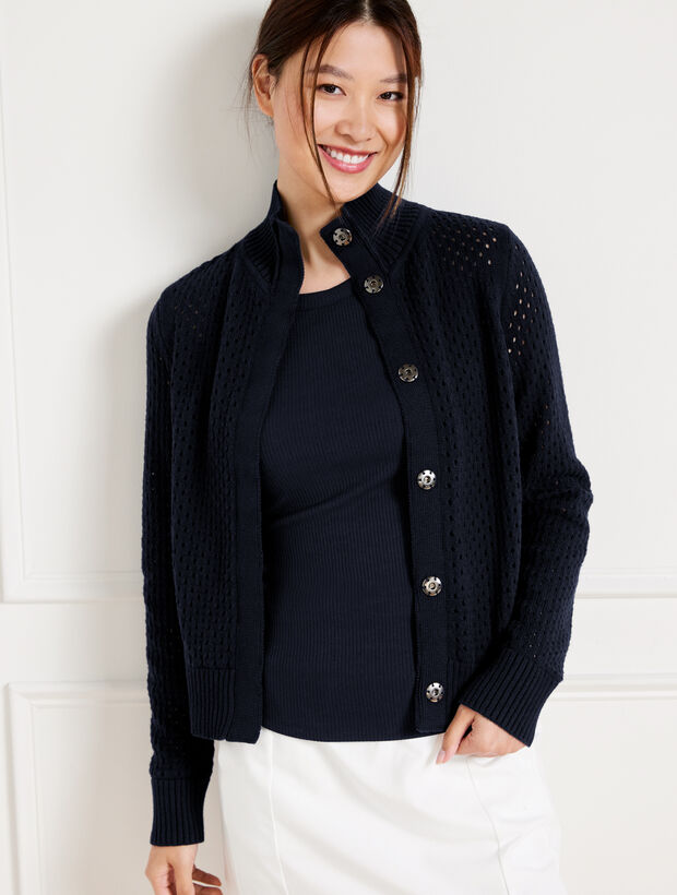Coolmax® Snap Button Sweater Jacket | Talbots