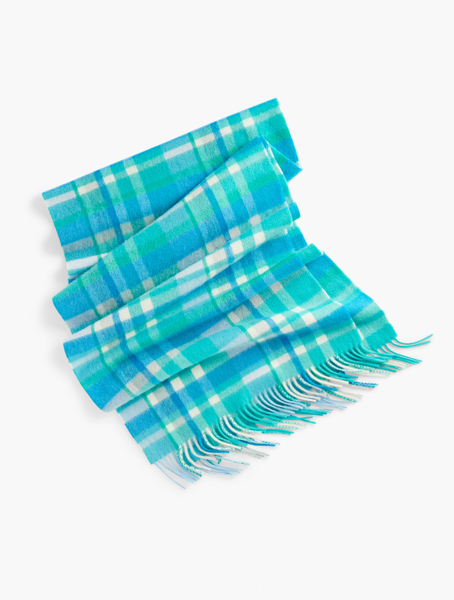 Cashmere Waterweave Scarf - Cool Turquoise | Talbots