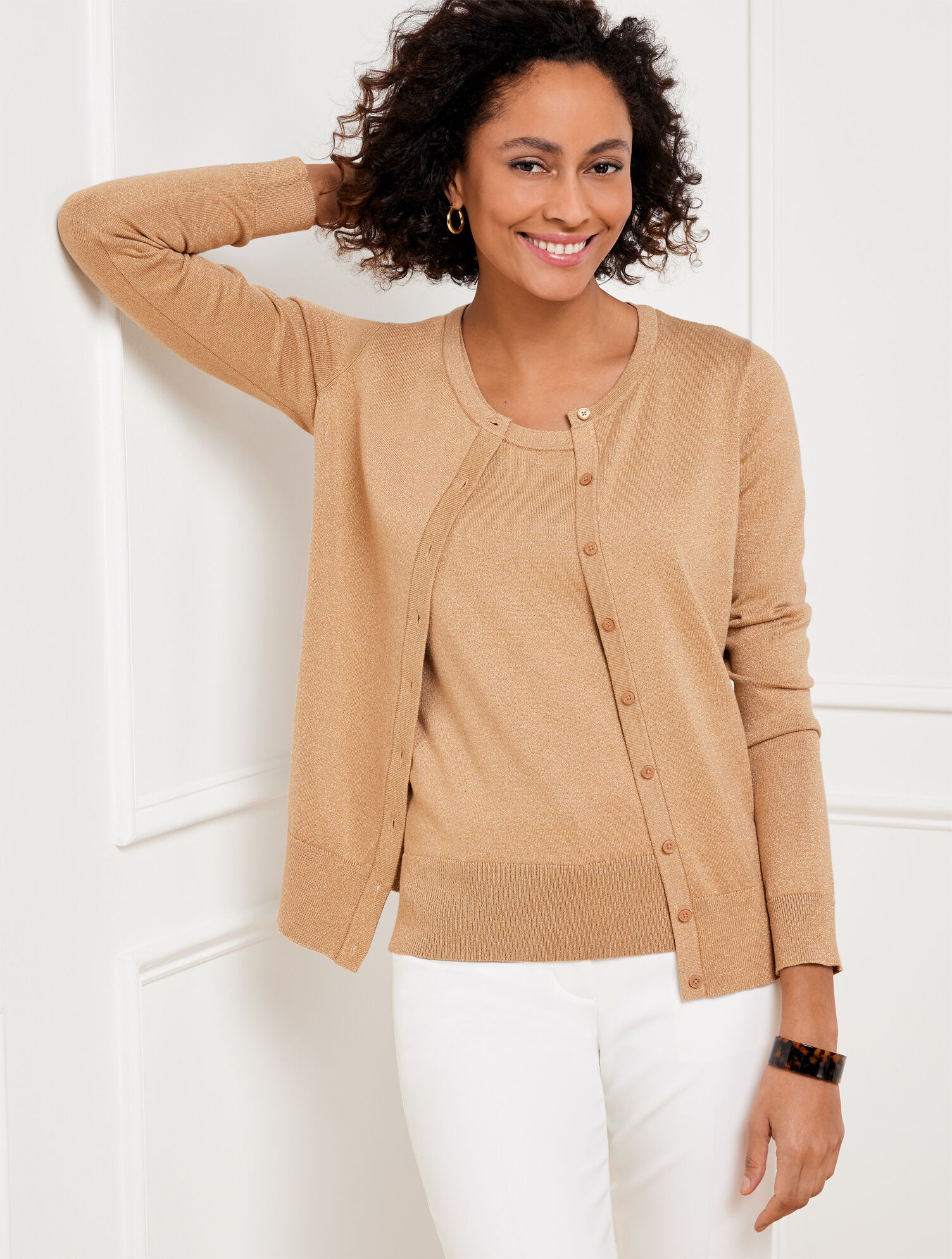 Metallic Charming Cardigan | Talbots