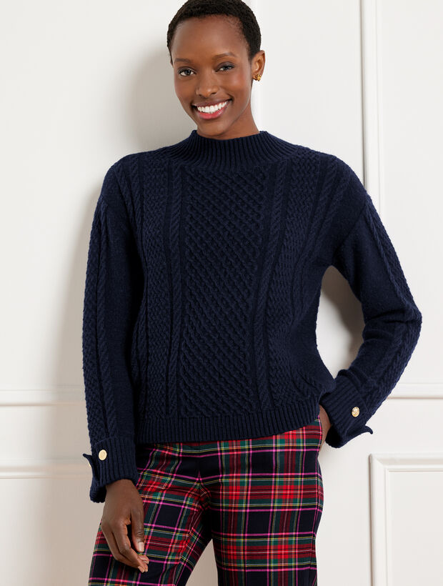 button cuff jumper
