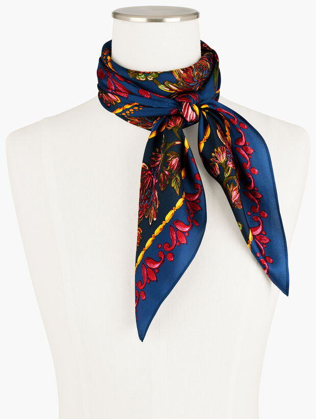 Stunning Floral Square Scarf | Talbots