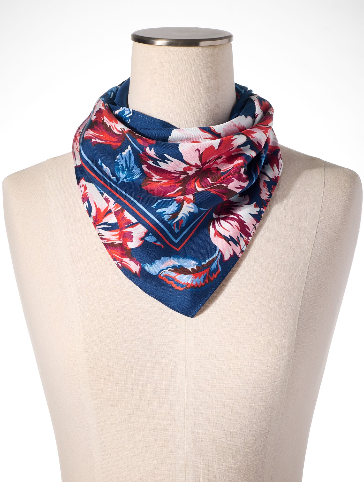Foliage Border Square Scarf | Talbots