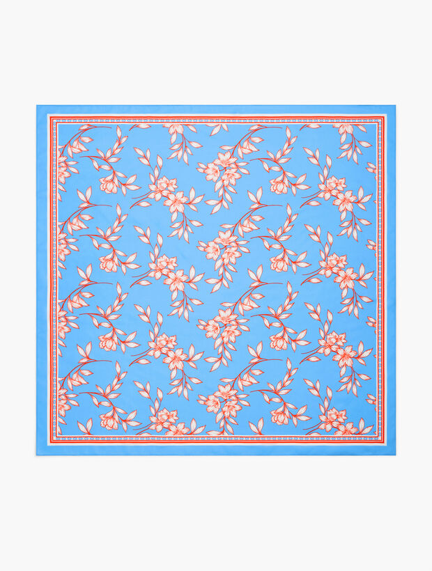 Flowing Hibiscus Silk Square Scarf | Talbots