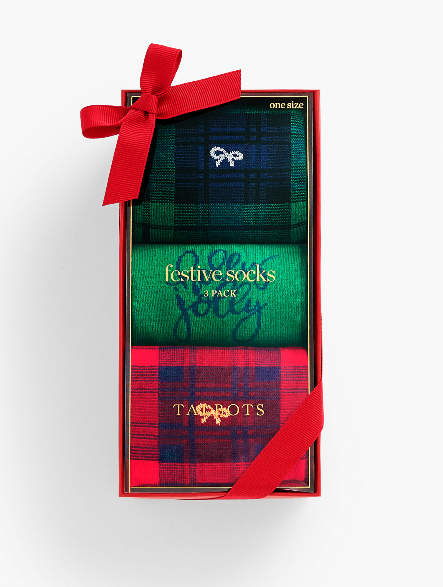 Plaid Bow 3-Pack Sock Gift Set | Talbots