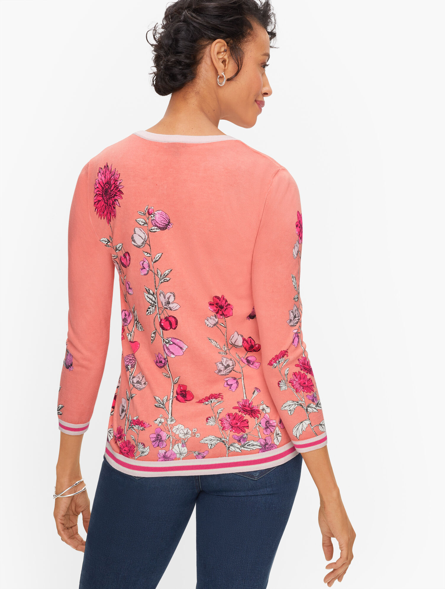 Charming Cardigan - Sketched Floral | Talbots