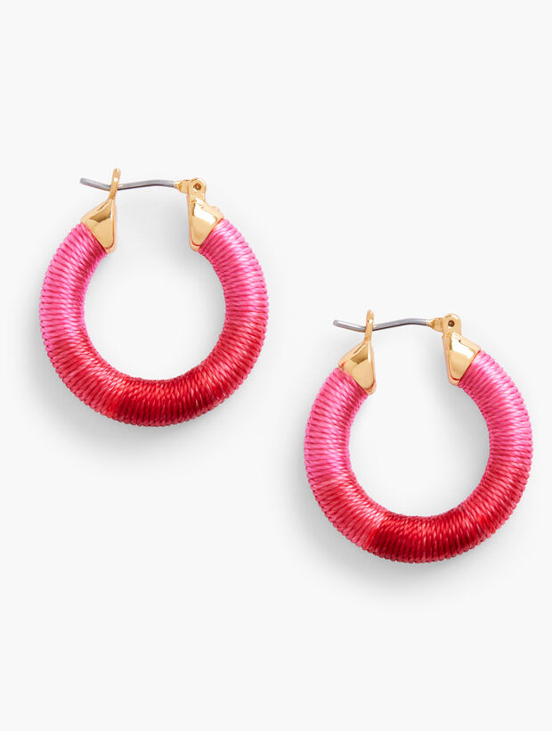 Bright Thread Wrap Hoop Earrings | Talbots