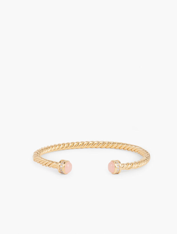 Gold-Plated Sterling Silver Semiprecious Sparkle Bangle | Talbots
