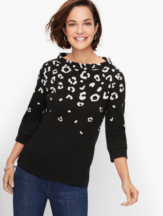 Jacquard Ombré Top - Leopard Print | Talbots