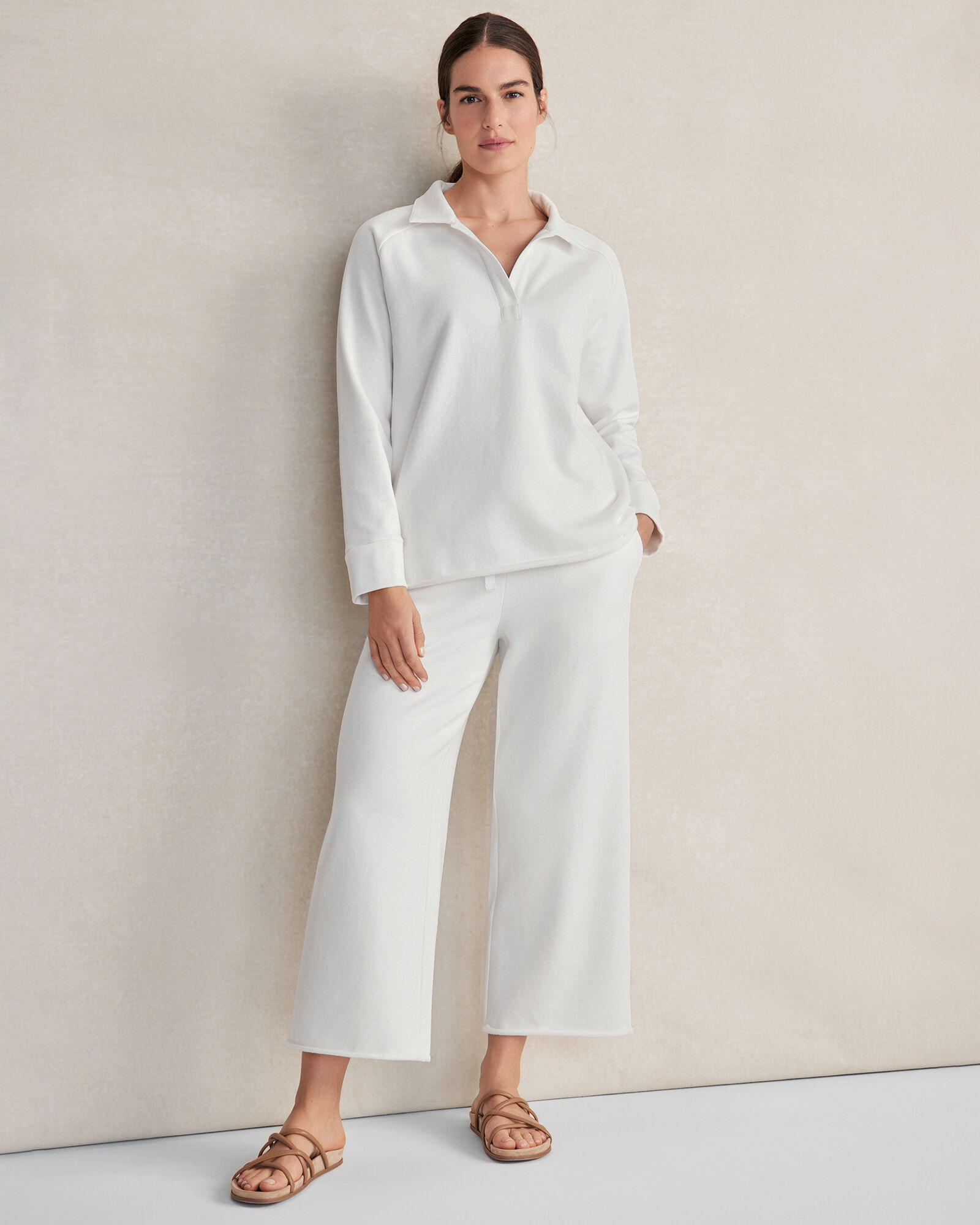 Organic Cotton Lofty Terry V-Neck | Haven Well Within