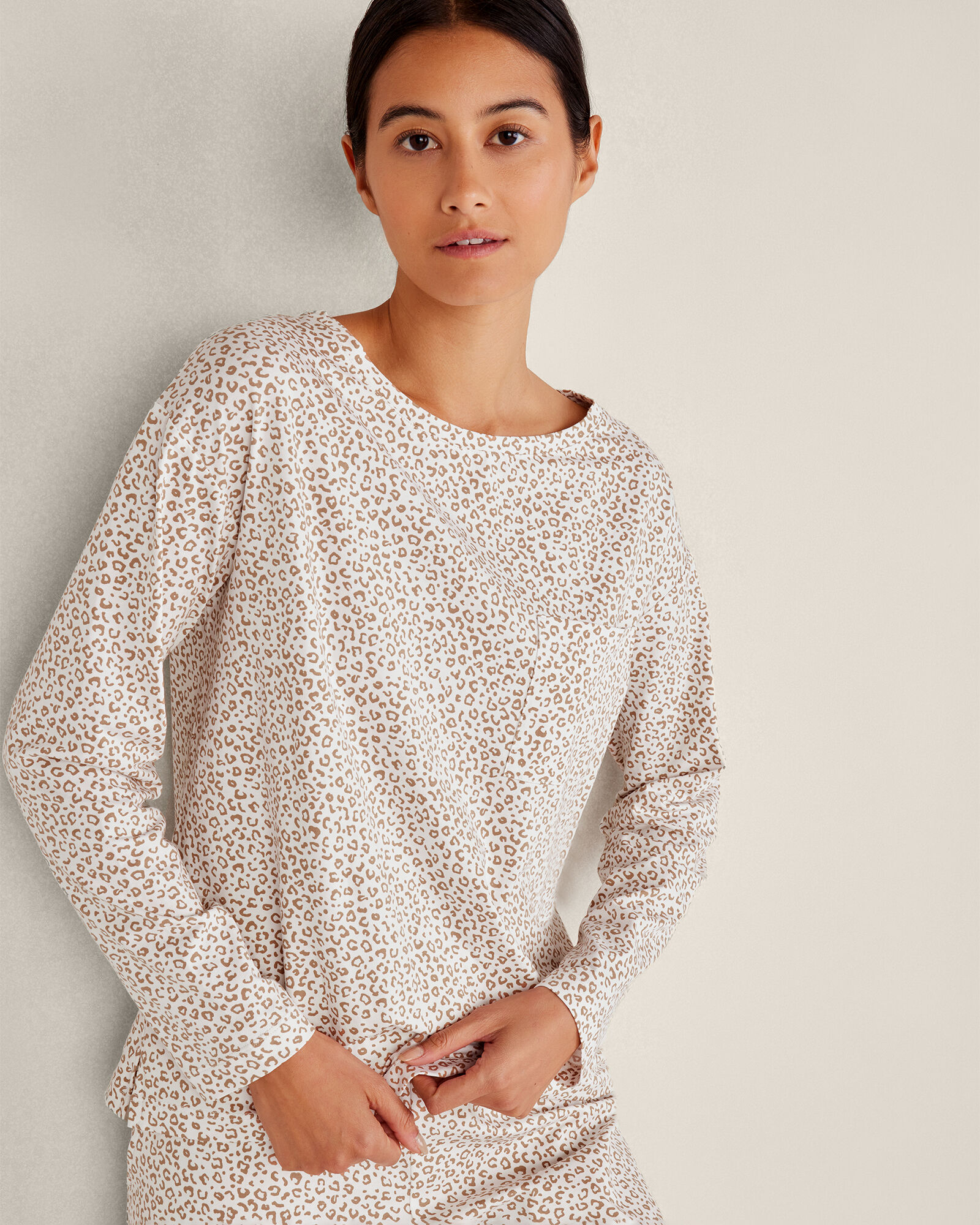 Organic Cotton Jersey Animal Print Sleep Tee | Haven Well Within