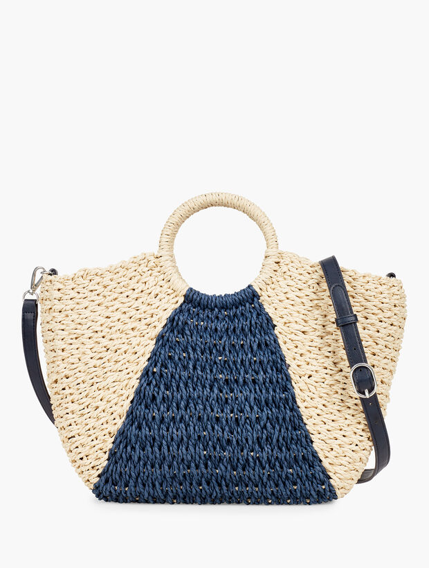 Circle Handle Straw Tote | Talbots