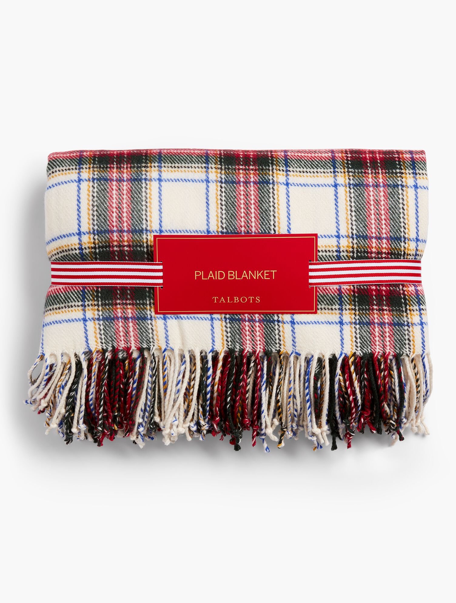 Tartan Plaid Fringe Blanket | Talbots