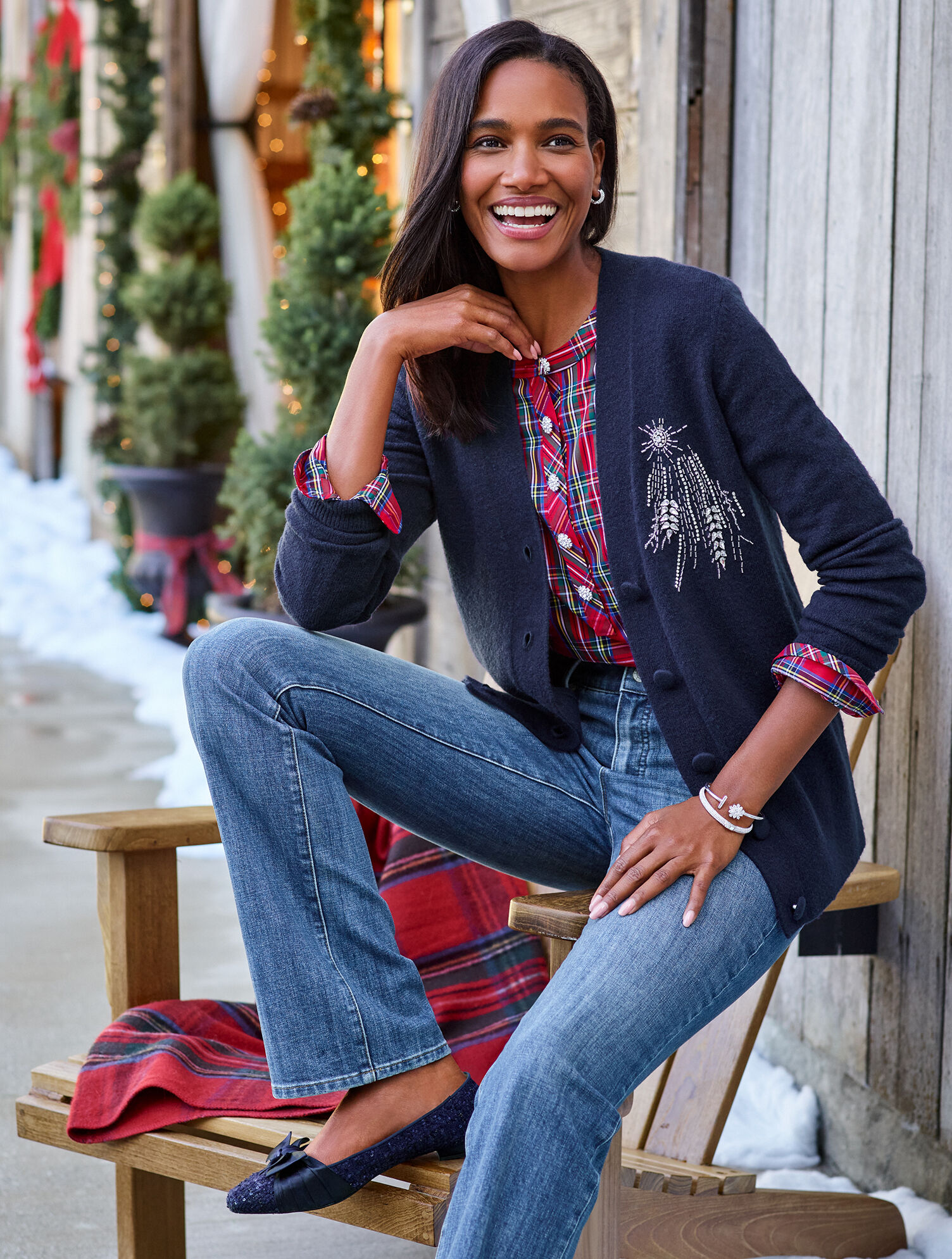 Jewel Button Cardigan | Talbots