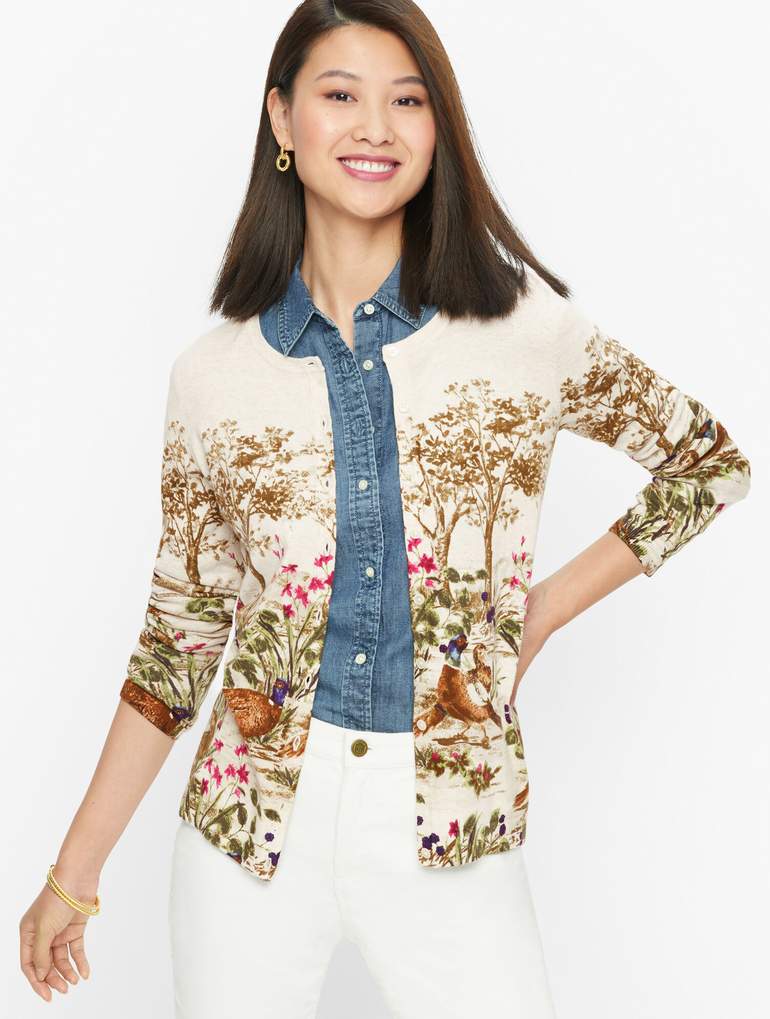 Charming Cardigan - Pheasant Garden | Talbots