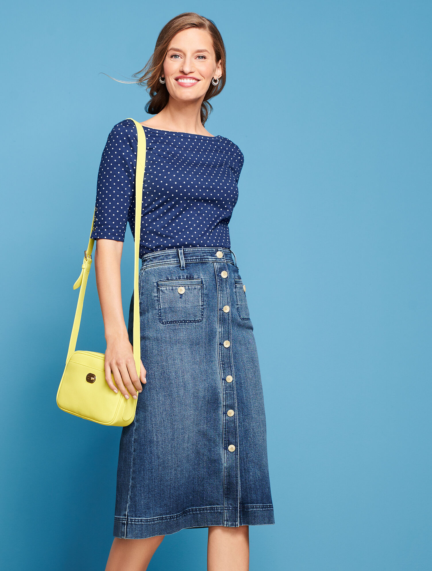 Cotton Tee - Mini Dots | Talbots