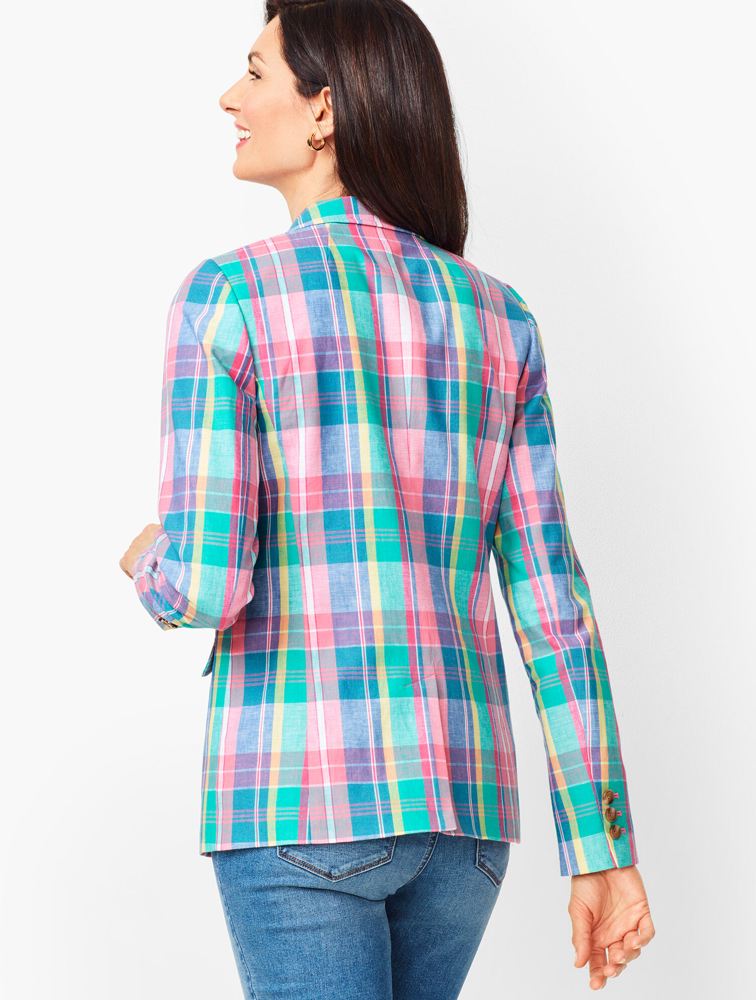 Classic Summer Blazer - Madras Plaid | Talbots
