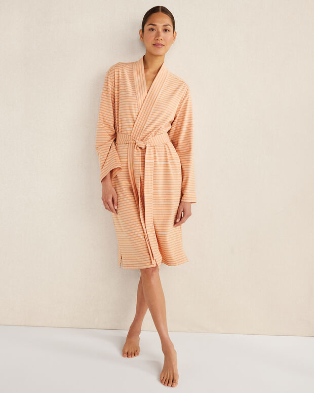 Organic Cotton Jersey Striped Robe | Haven Well Within