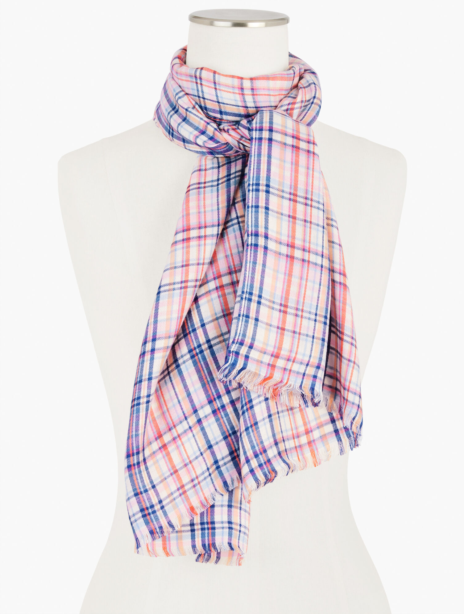 Multi Plaid Oblong Scarf | Talbots