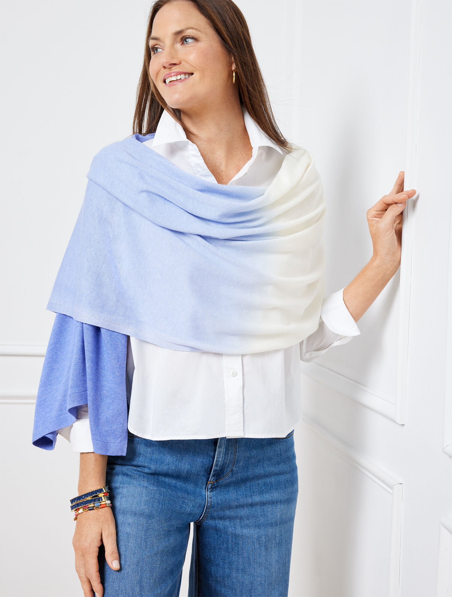 Ombré Dip Dye Knit Wrap | Talbots