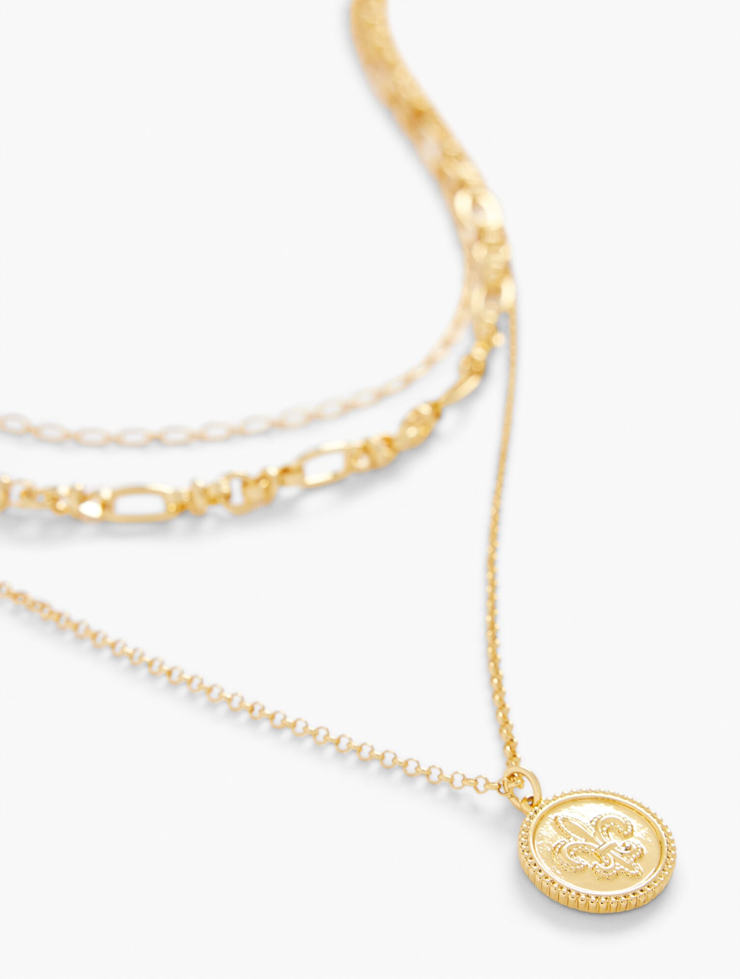 Layered Coin Pendant Necklace | Talbots