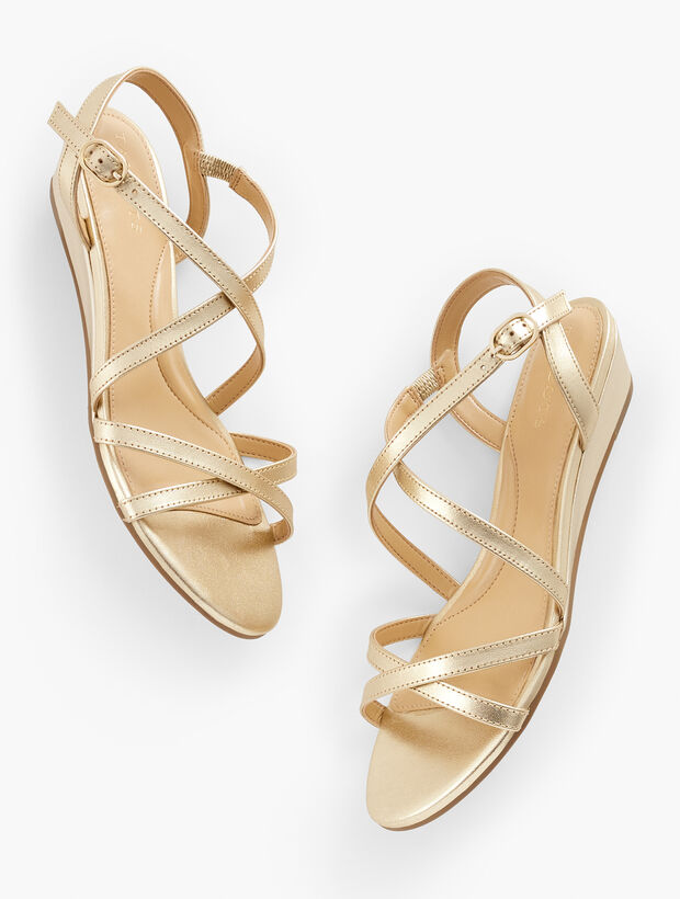 Capri Leather Sandals - Metallic | Talbots