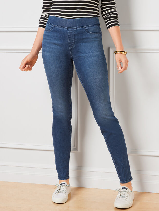 Sculpt Pull On Jeggings - Cascade Wash | Talbots