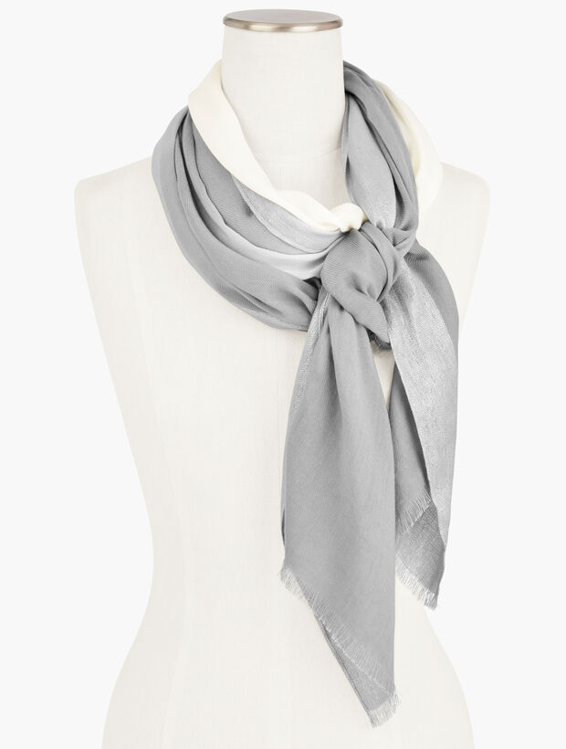Metallic Border Oblong Scarf | Talbots